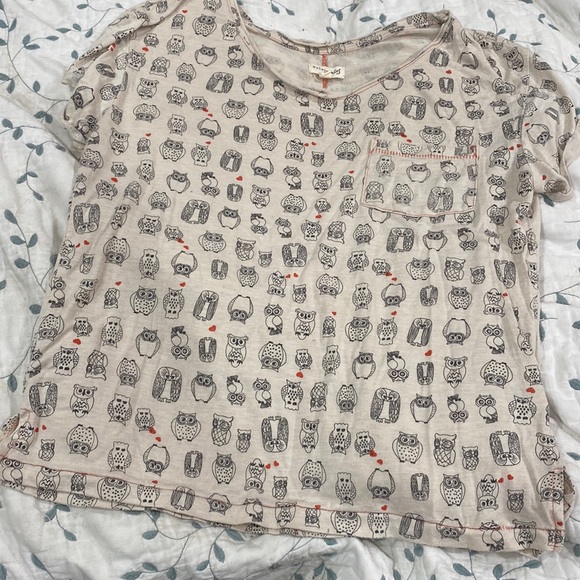 Maison Jules | Tops | Maison Jules Owl Tshirt | Poshmark